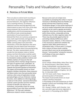 Personality Traits and Visualization Survey by Christy Case | PDF