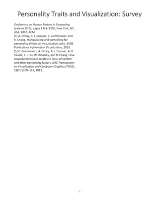 Personality Traits and Visualization Survey by Christy Case | PDF