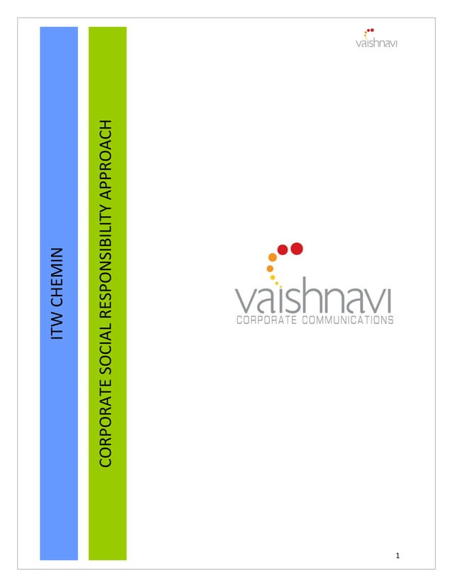 ITW Chemin CSR Proposal final | PDF