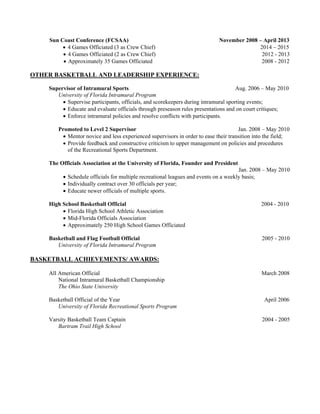 Basketball Resume_Hiers | PDF