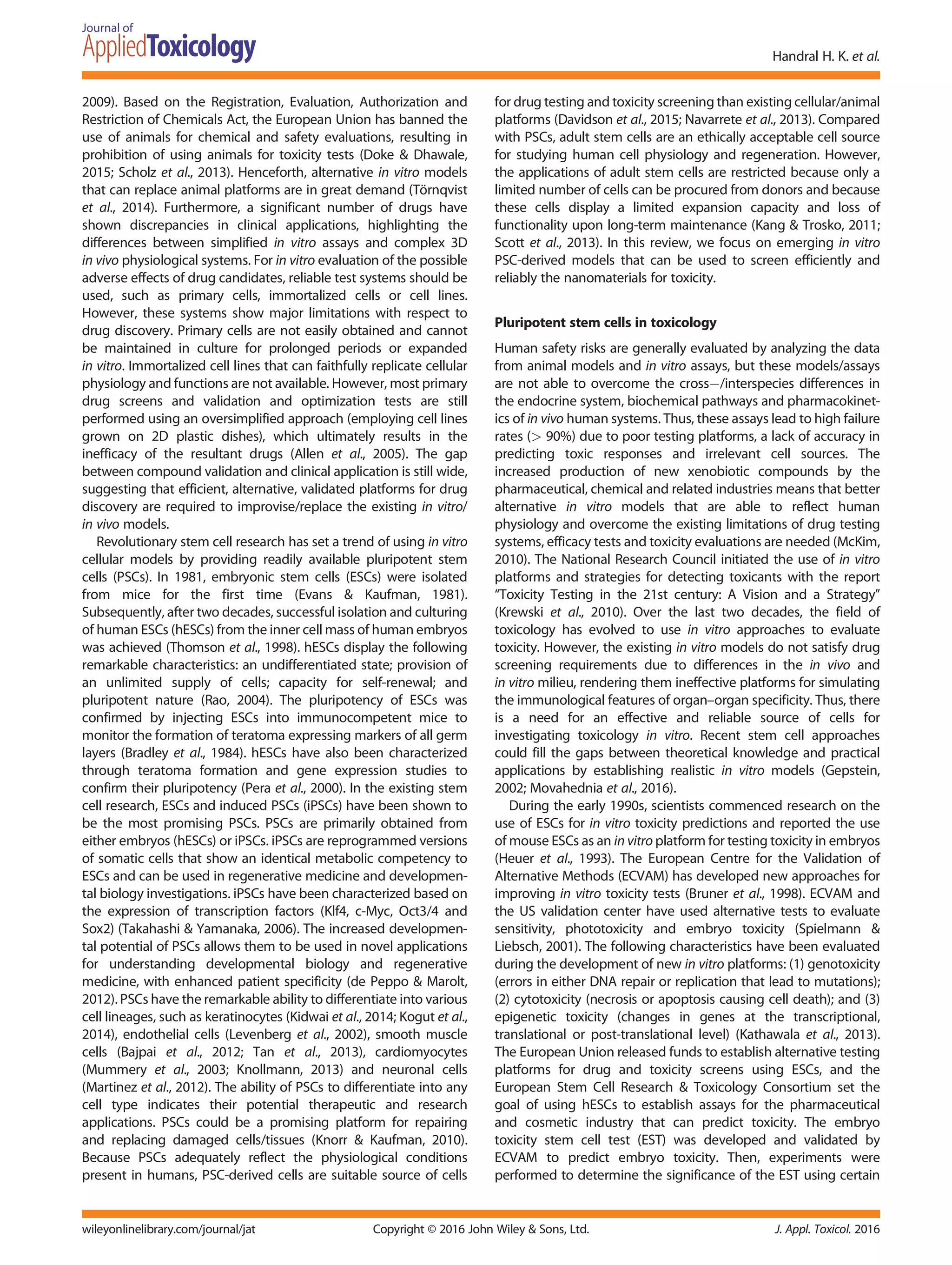 Pluripotent stem cells An in vitro model for nanotoxicity | PDF ...