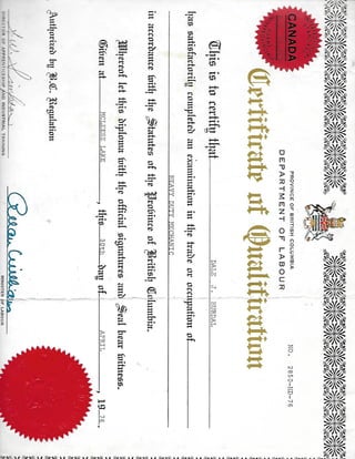 certificate of qualification | PDF