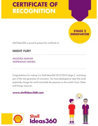 41 Shell Ideas360 Stage 2 Certificate | PDF