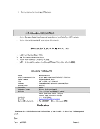 KULDEEP RESUME | DOC
