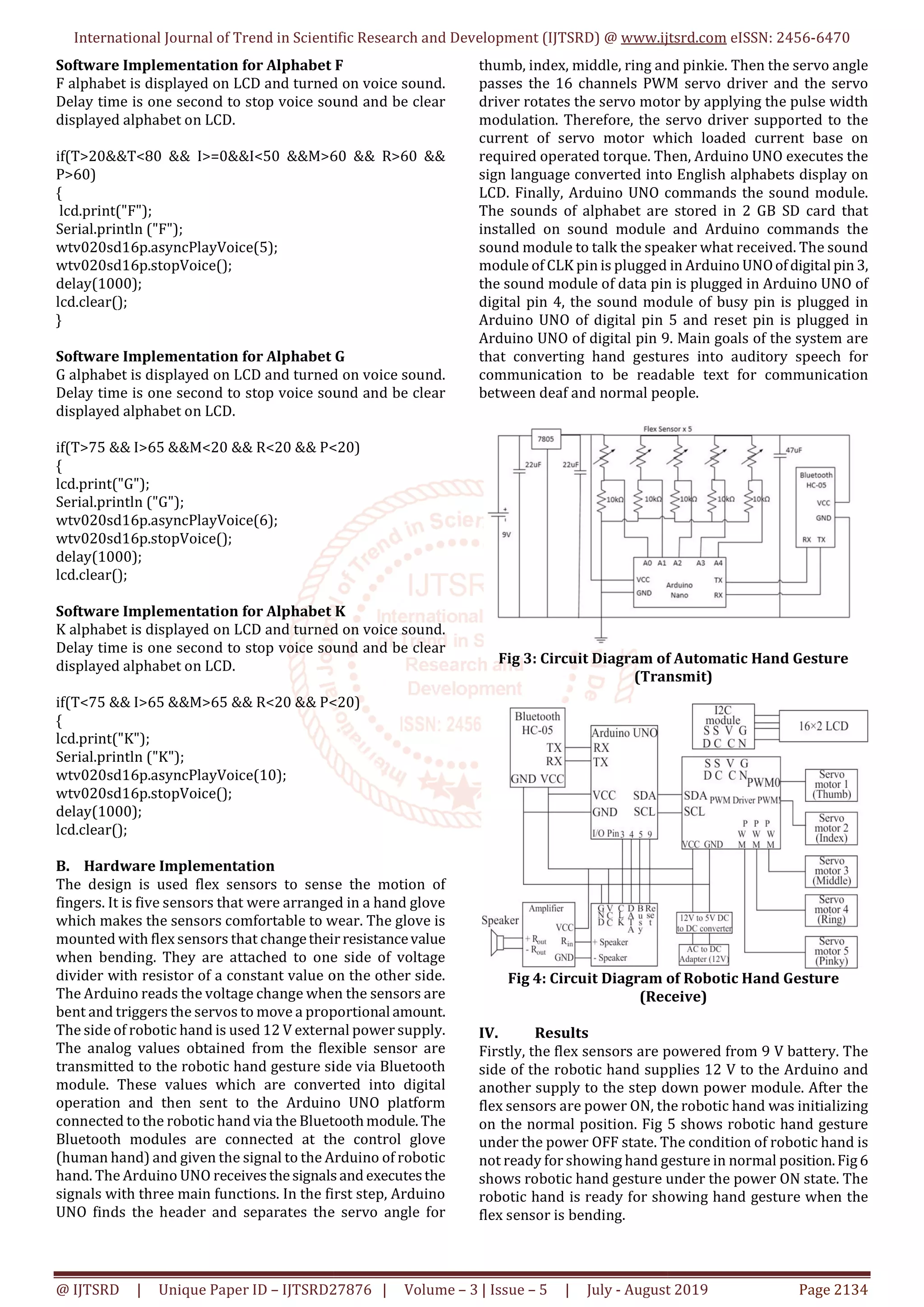 Deaf Sign Language using Automatic Hand Gesture Robot Based on ...