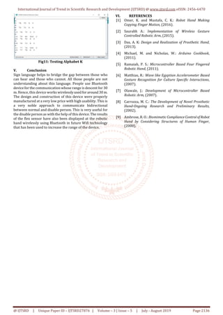 Deaf Sign Language using Automatic Hand Gesture Robot Based on ...
