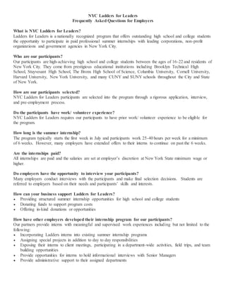NYC Ladders for Leaders Overview | DOCX