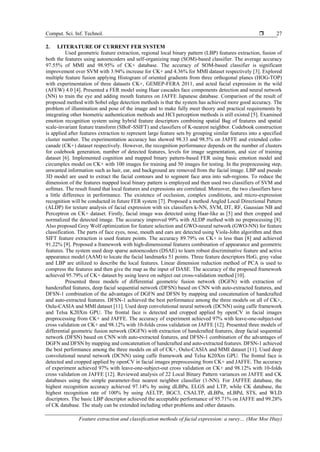Feature extraction and classification methods of facial expression: A surey | PDF