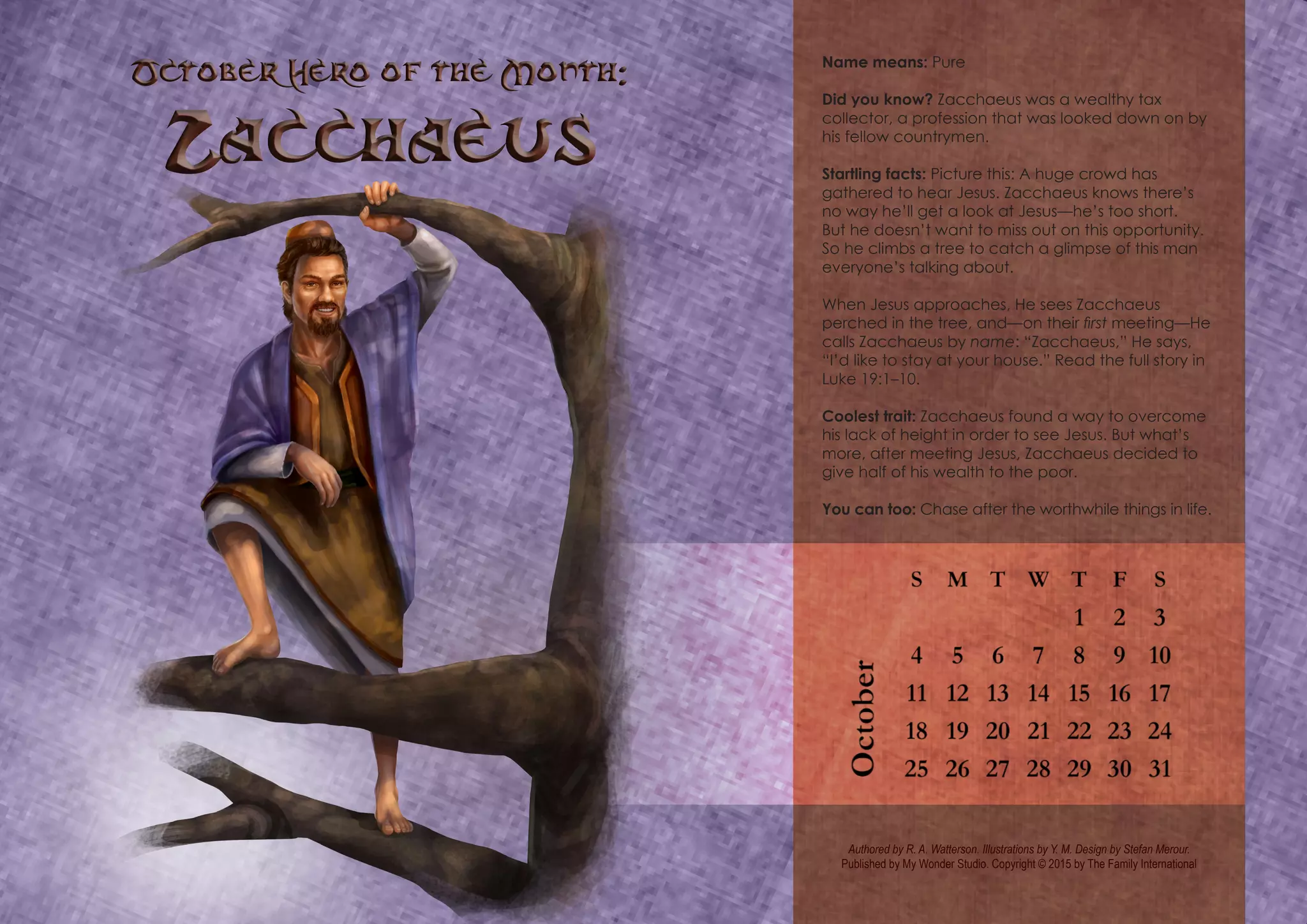 October hero of the month: Zacchaeus | PPT