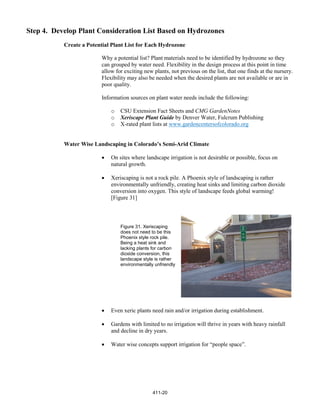 Water Wise Landscape Design - Colorado State University | PDF