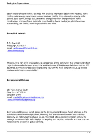 Ecological Church Organizations | PDF