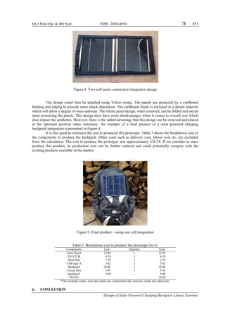 Design of Solar Powered Charging Backpack | PDF