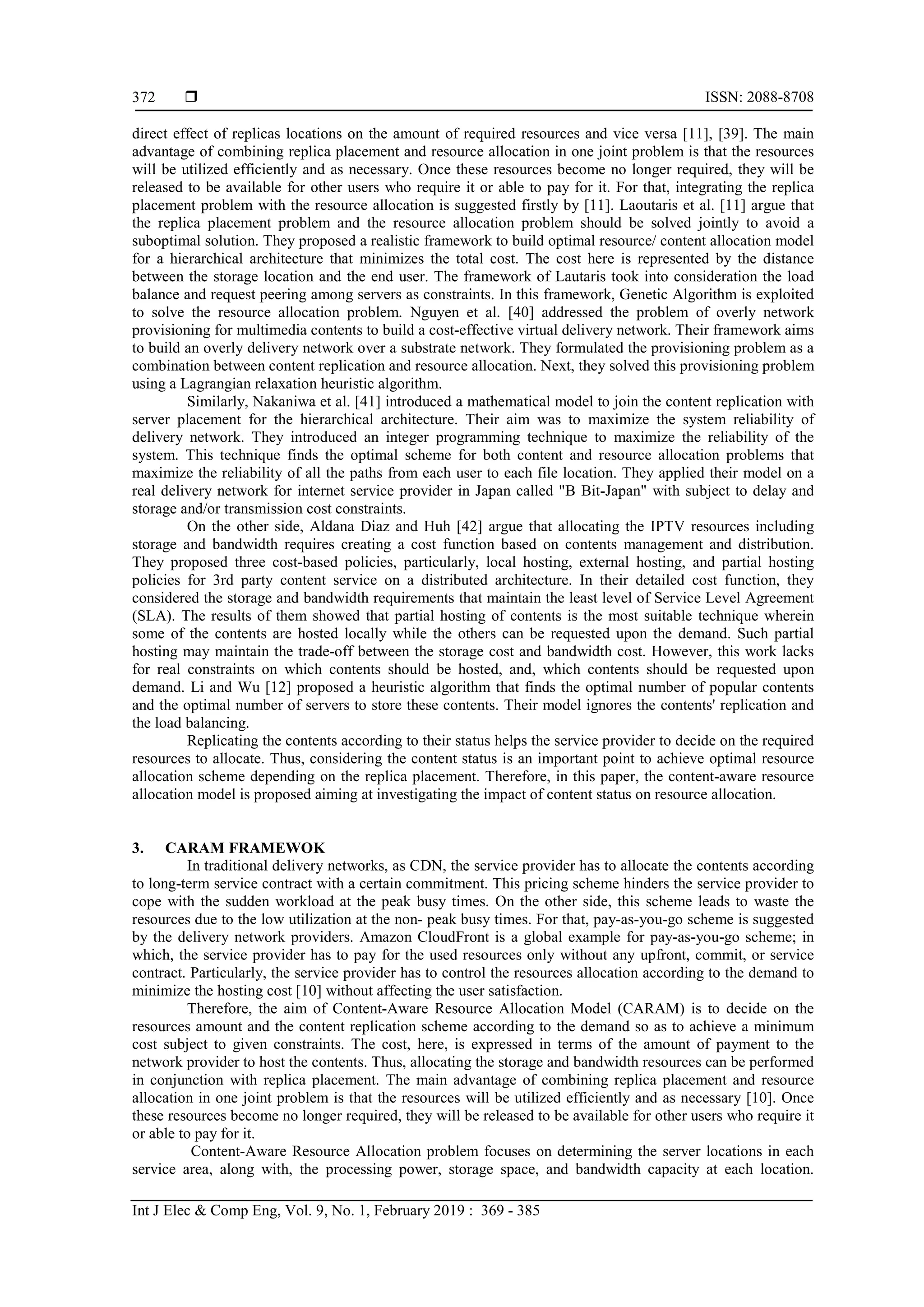 Content Aware Resource Allocation Model For Iptv Delivery Networks Pdf