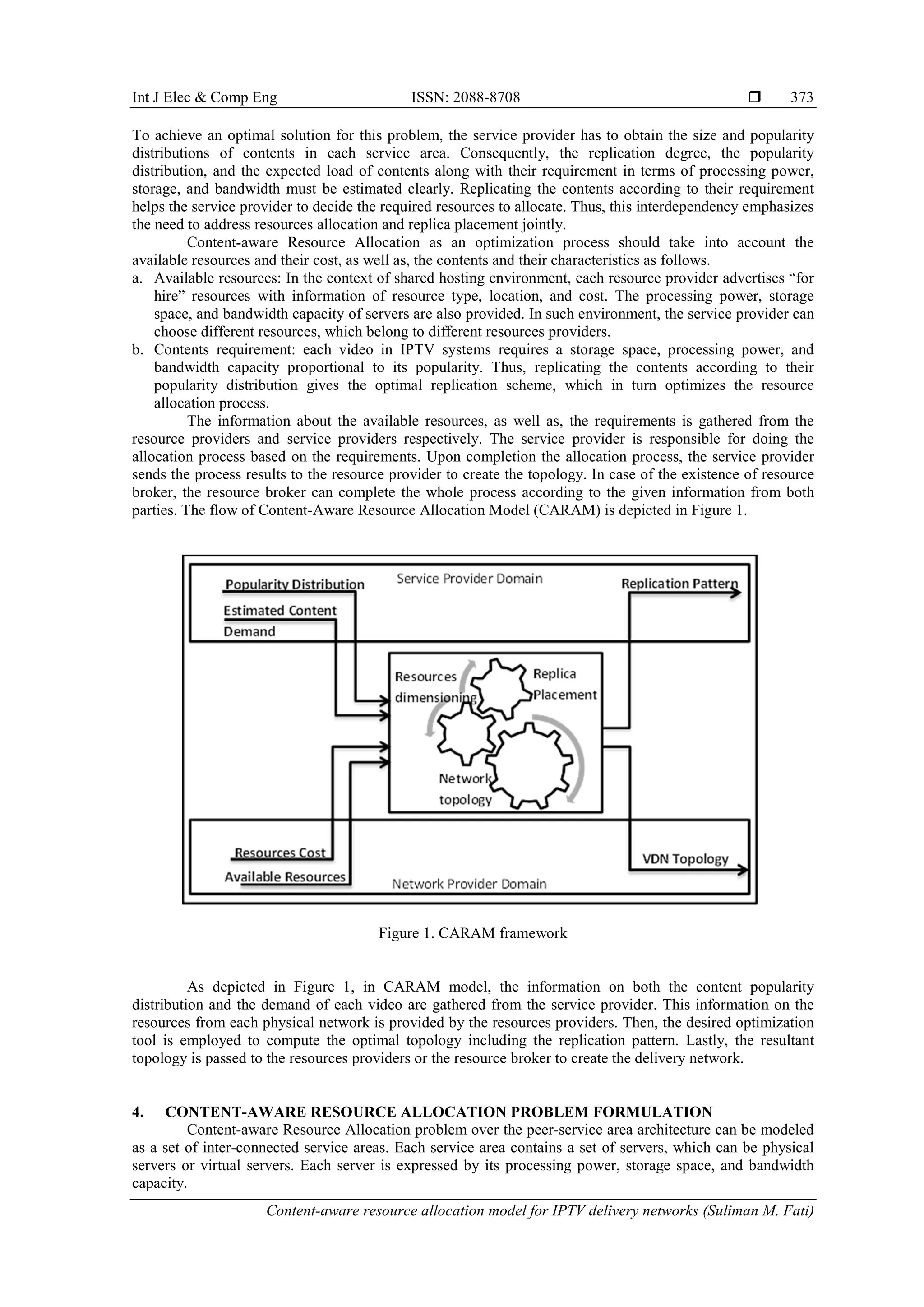 Content Aware Resource Allocation Model For Iptv Delivery Networks Pdf