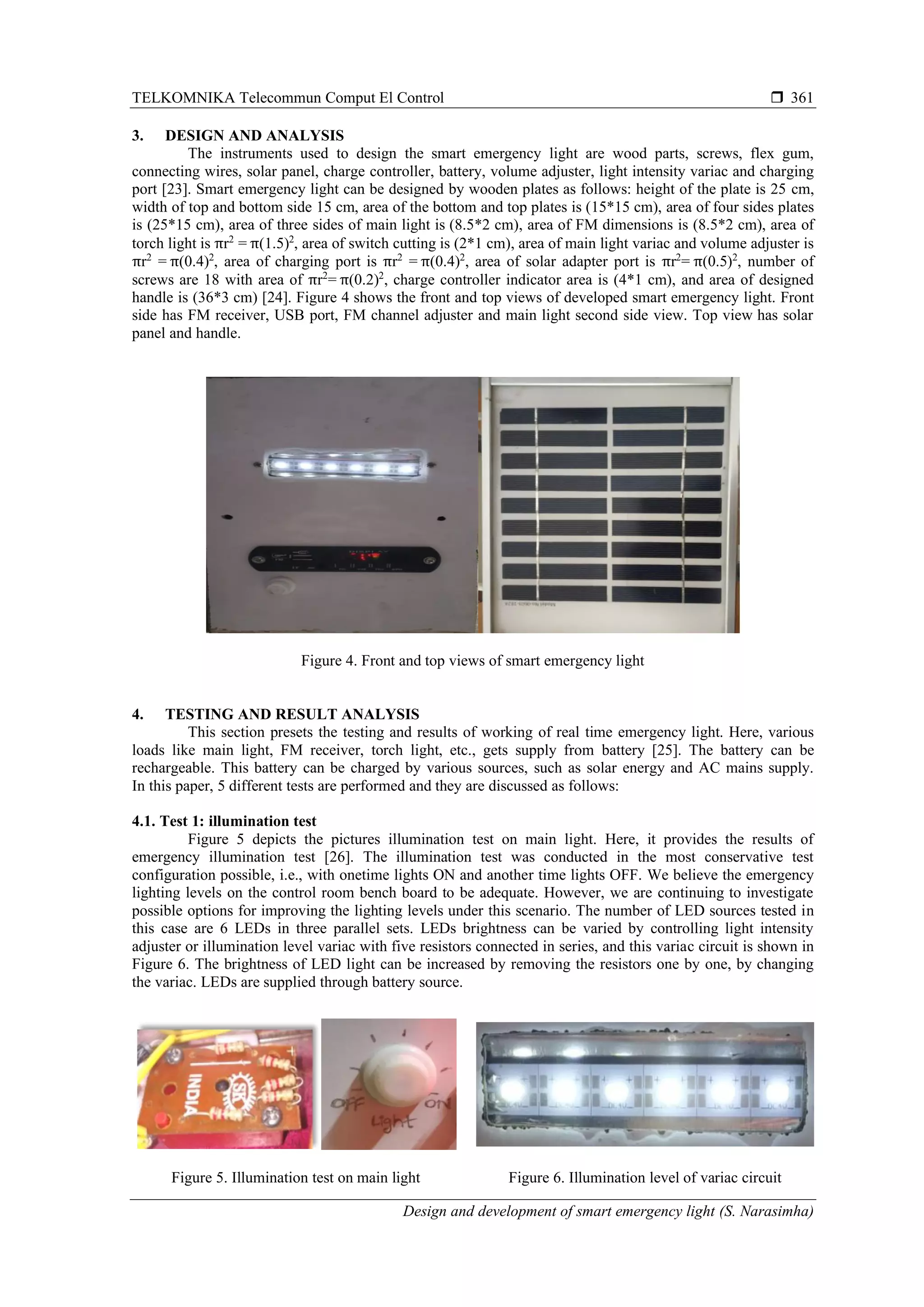 Design and development of smart emergency light | PDF