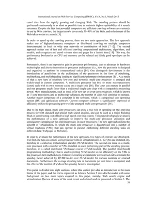 SPEEDING UP THE WEB CRAWLING PROCESS ON A MULTI-CORE PROCESSOR USING VIRTUALIZATION | PDF