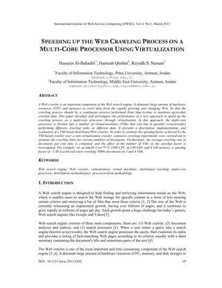 SPEEDING UP THE WEB CRAWLING PROCESS ON A MULTI-CORE PROCESSOR USING ...