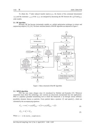 A hybrid bacterial foraging and modified particle swarm optimization for model order reduction | PDF