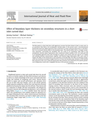 Effect of boundary layer thickness on secondary structures in a short inlet curved duct | PDF ...