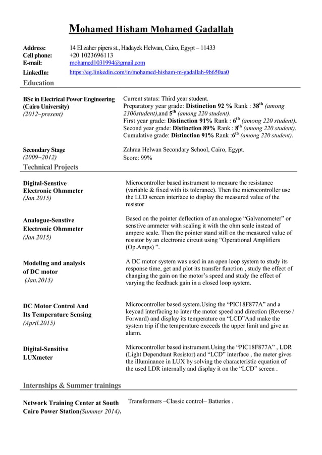 Mohamed_Hisham_Gadallah | PDF | Physics | Science