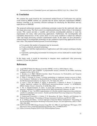 GENERIC SOPC PLATFORM FOR VIDEO INTERACTIVE SYSTEM WITH MPMC CONTROLLER | PDF