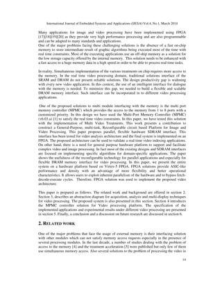 GENERIC SOPC PLATFORM FOR VIDEO INTERACTIVE SYSTEM WITH MPMC CONTROLLER | PDF