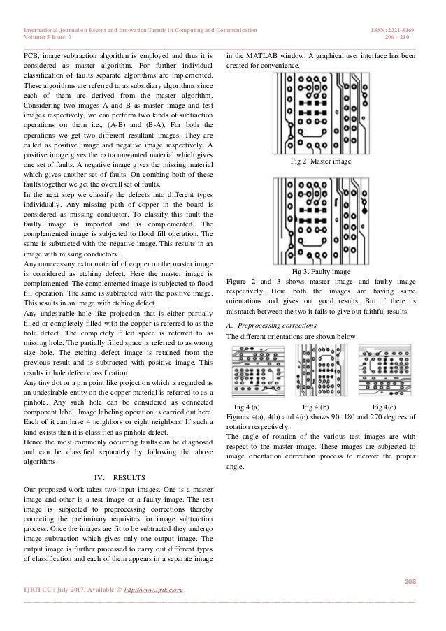 An Image Based Pcb Fault Detection And Its Classification