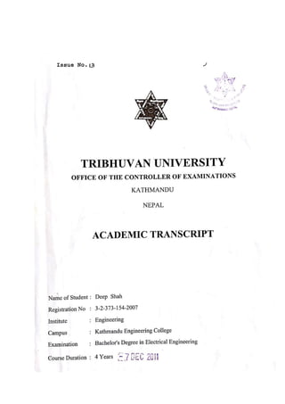 Bachelor's_Academic_Transcript | PDF
