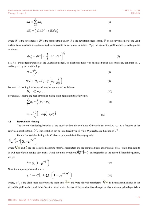 Kinematic Hardening Parameters Identification with Finite Element Simulation of Low Cycle ...