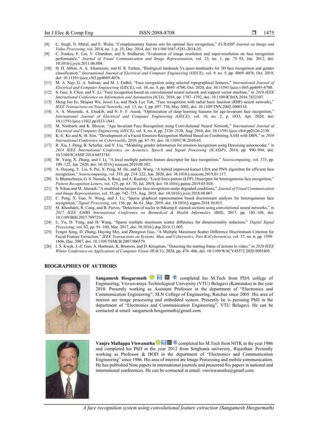A Face Recognition System Using Convolutional Feature Extraction With