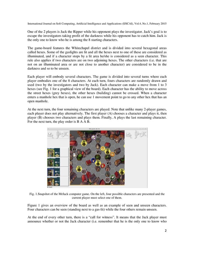 MONTE-CARLO TREE SEARCH FOR THE “MR JACK” BOARD GAME | PDF