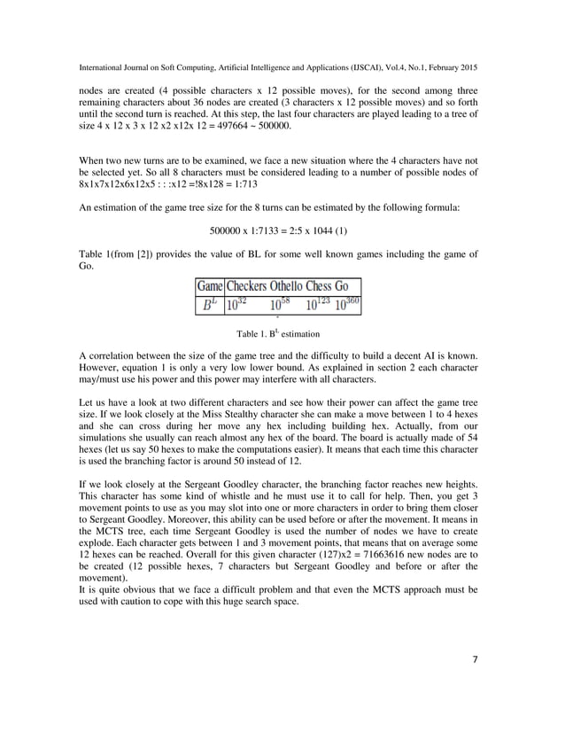 MONTE-CARLO TREE SEARCH FOR THE “MR JACK” BOARD GAME | PDF