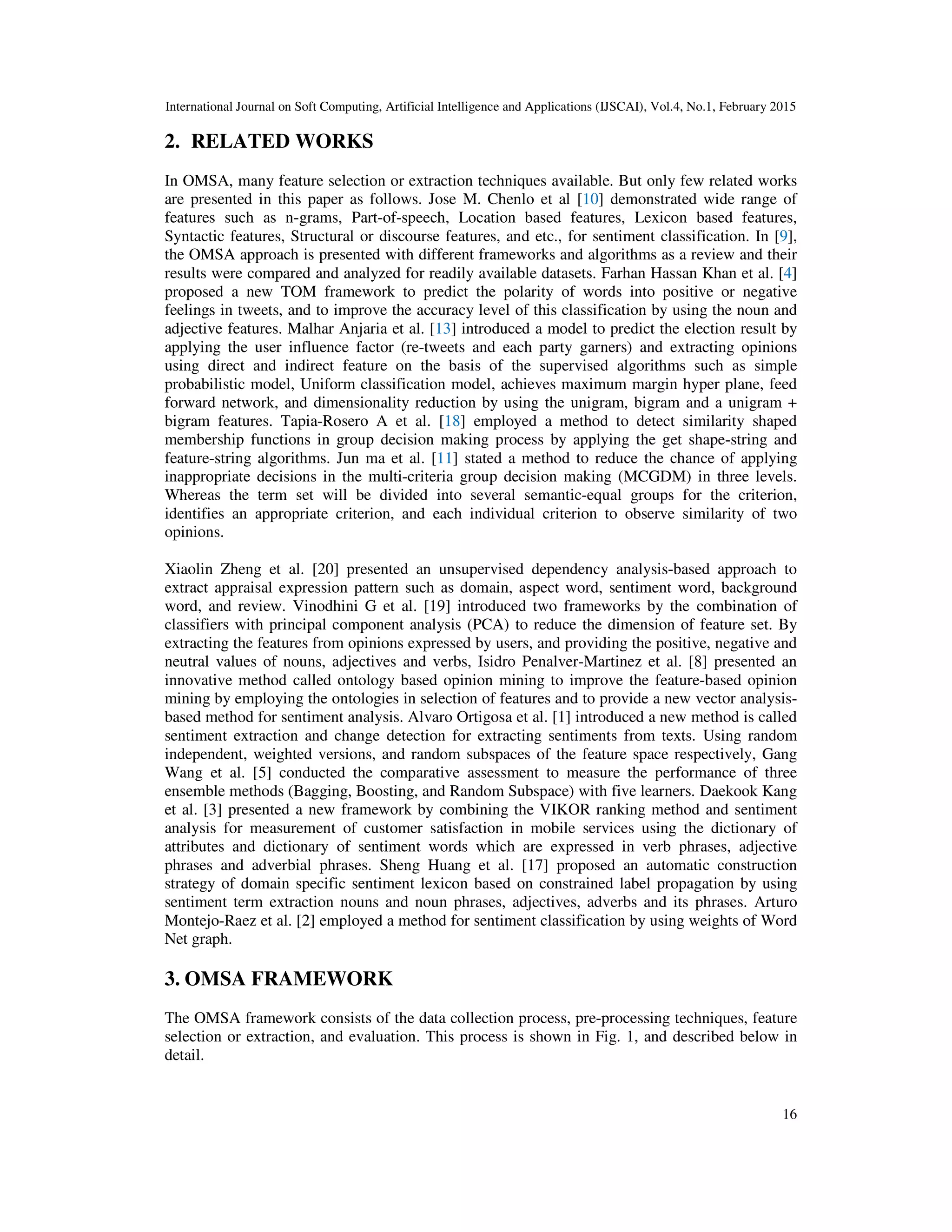 An Experimental Study of Feature Extraction Techniques in Opinion Mining | PDF