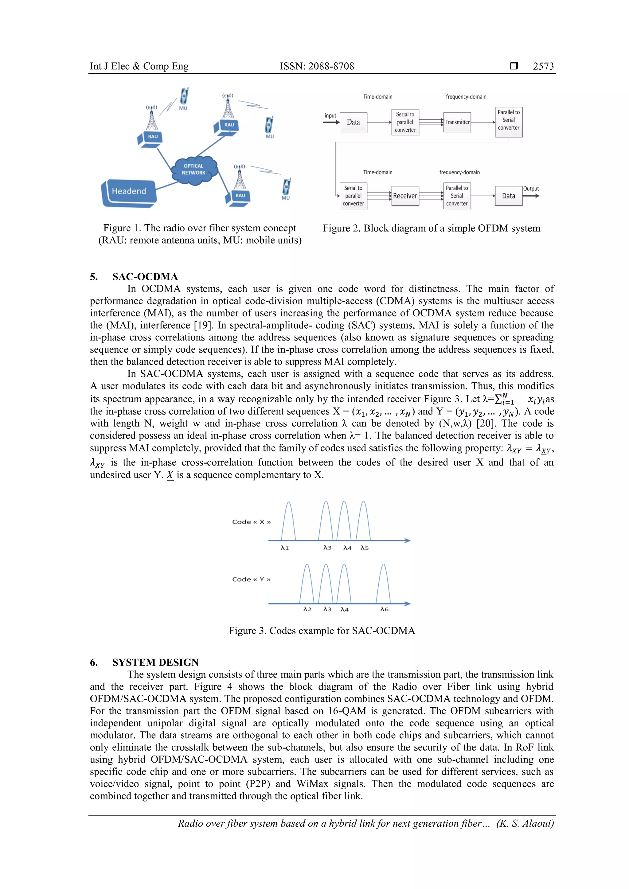 Radio over fiber system based on a hybrid link for next generation of ...
