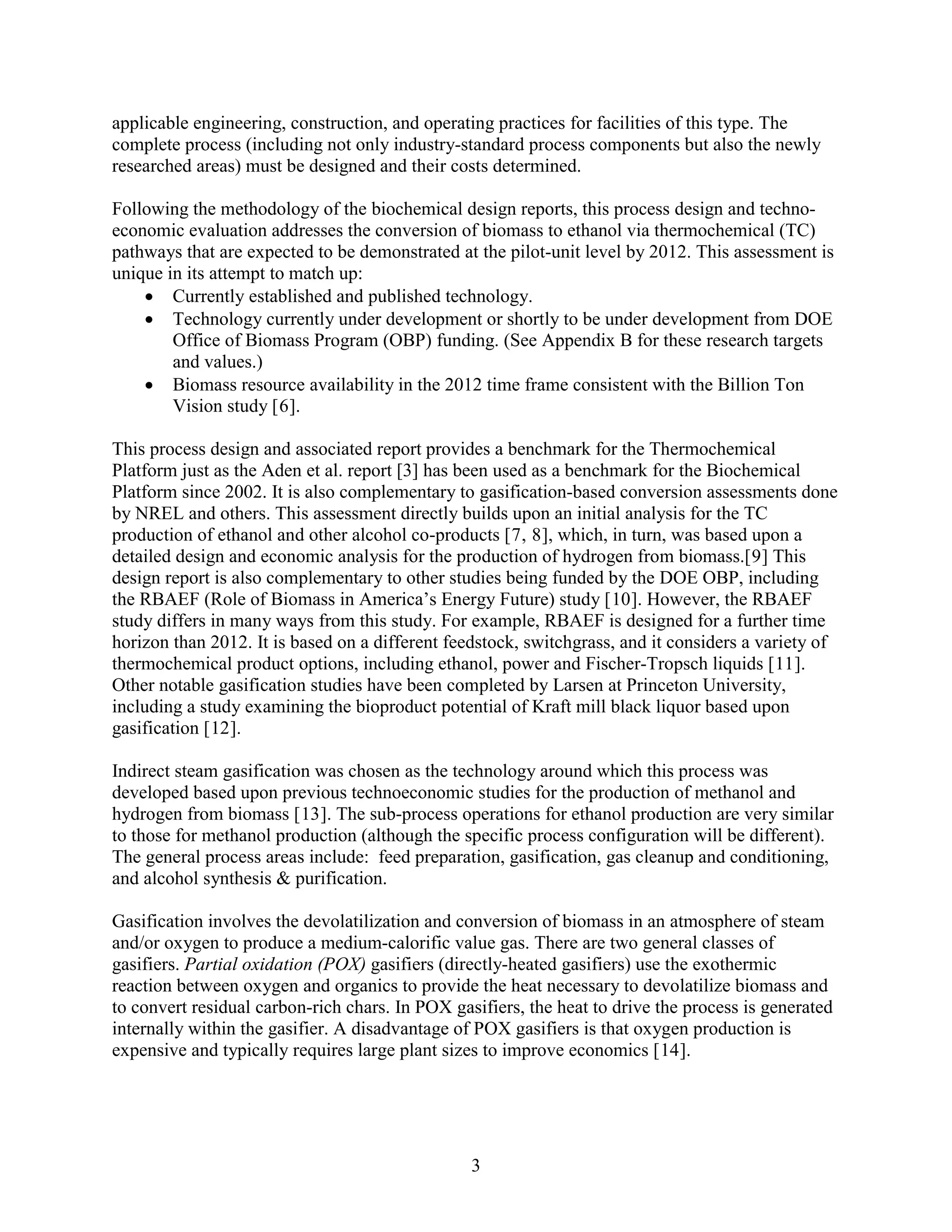 Thermochemical Ethanol via Indirect Gasification and Mixed Alcohol ...