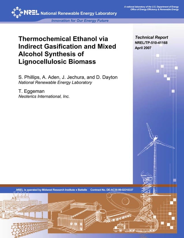 Thermochemical Ethanol via Indirect Gasification and Mixed Alcohol ...