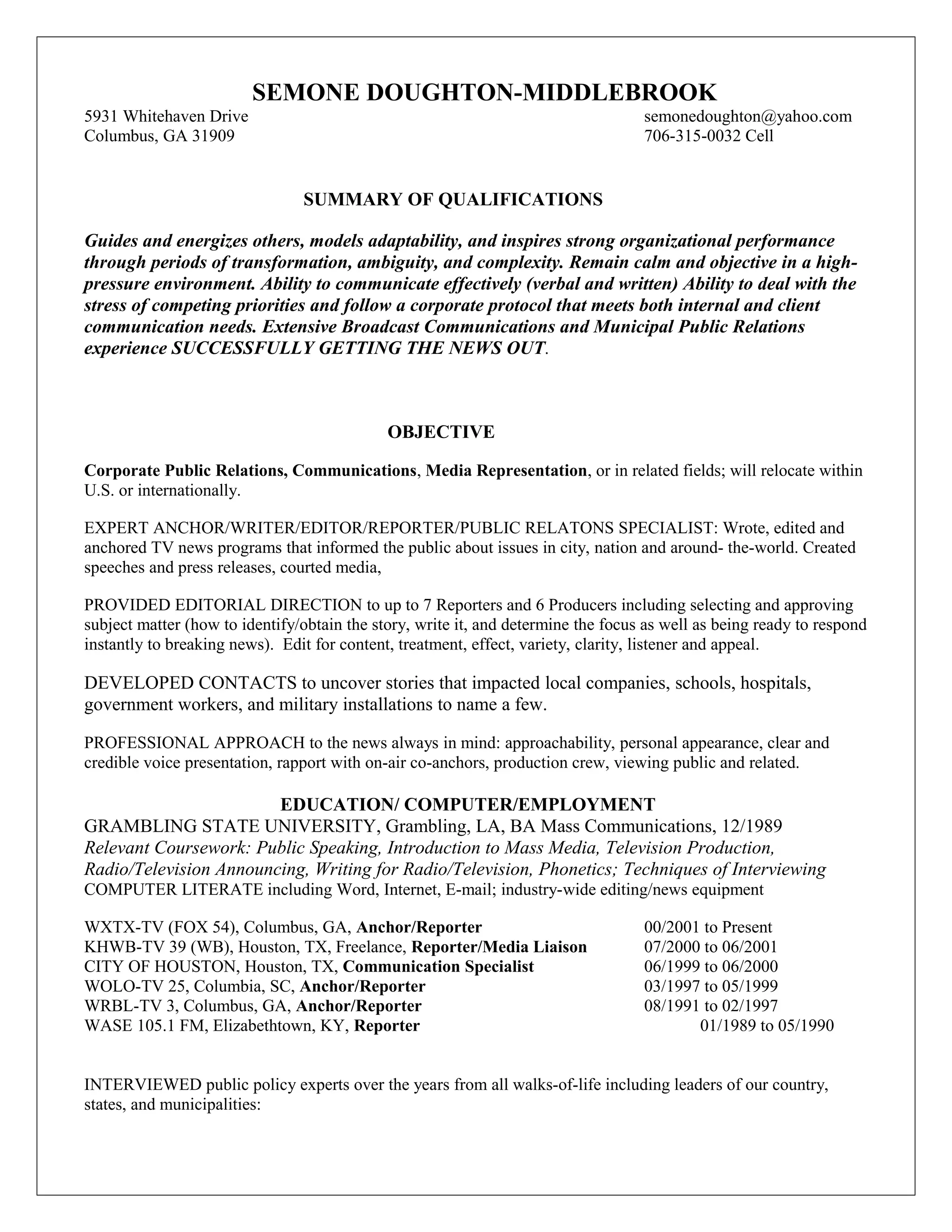 SEMONE DOUGHTON | DOC