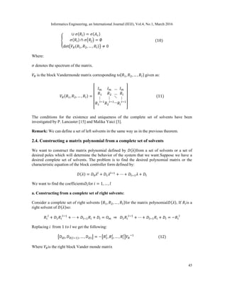 THE LEFT AND RIGHT BLOCK POLE PLACEMENT COMPARISON STUDY: APPLICATION ...