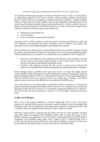 A NEW HYBRID FOR SOFTWARE COST ESTIMATION USING PARTICLE SWARM OPTIMIZATION AND DIFFERENTIAL ...