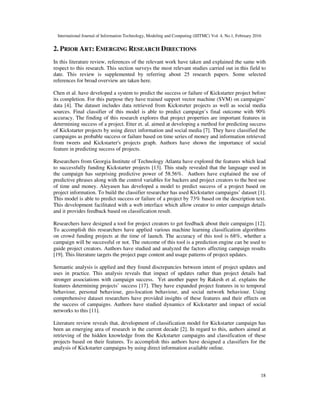 Supervised Learning Model for Kickstarter Campaigns with R Mining | PDF