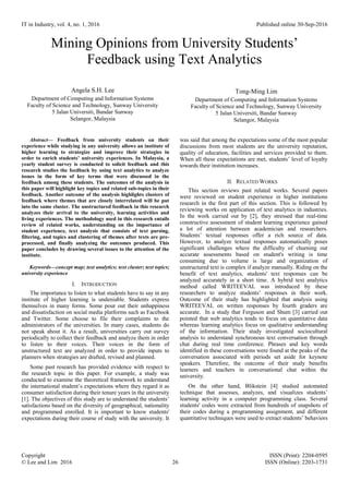 Mining Opinions from University Students’ Feedback using Text Analytics | PDF | Undergraduate ...