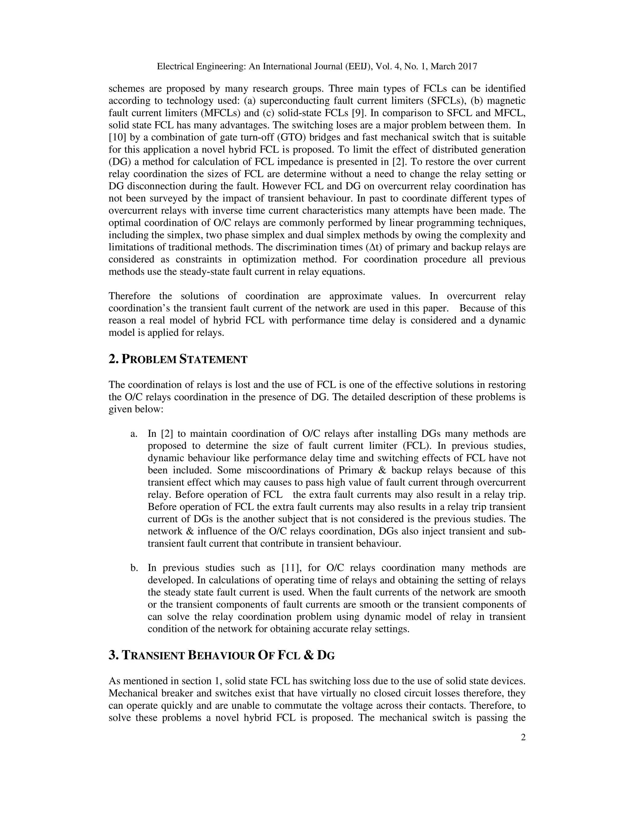 Overcurrent Relay Coordination In Distributed Generation With Fault Current Limiter Pdf