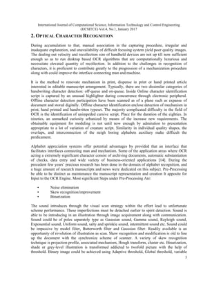 A STUDY ON OPTICAL CHARACTER RECOGNITION TECHNIQUES | PDF
