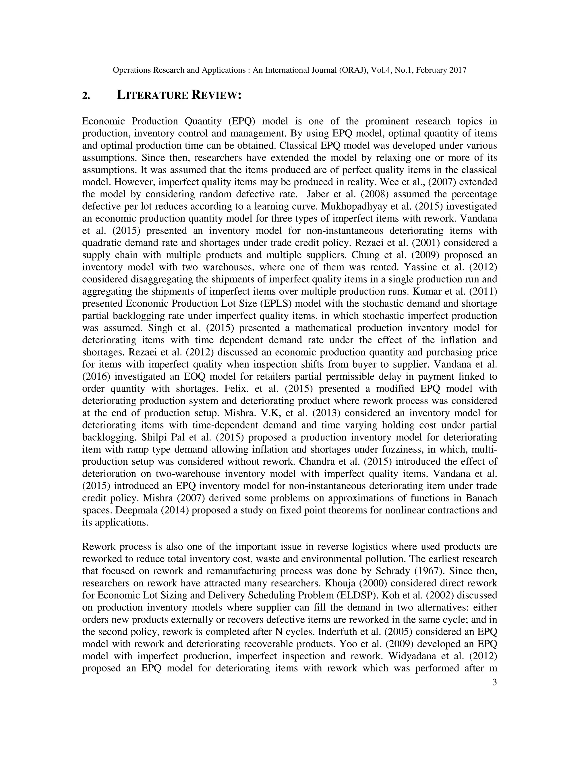 A Multiple Production Setups Inventory Model For Imperfect Items Considering Salvage Value And