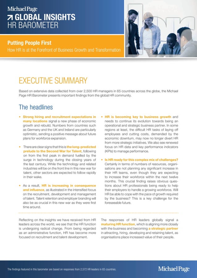 Global HR Barometer Executive Summary | PDF