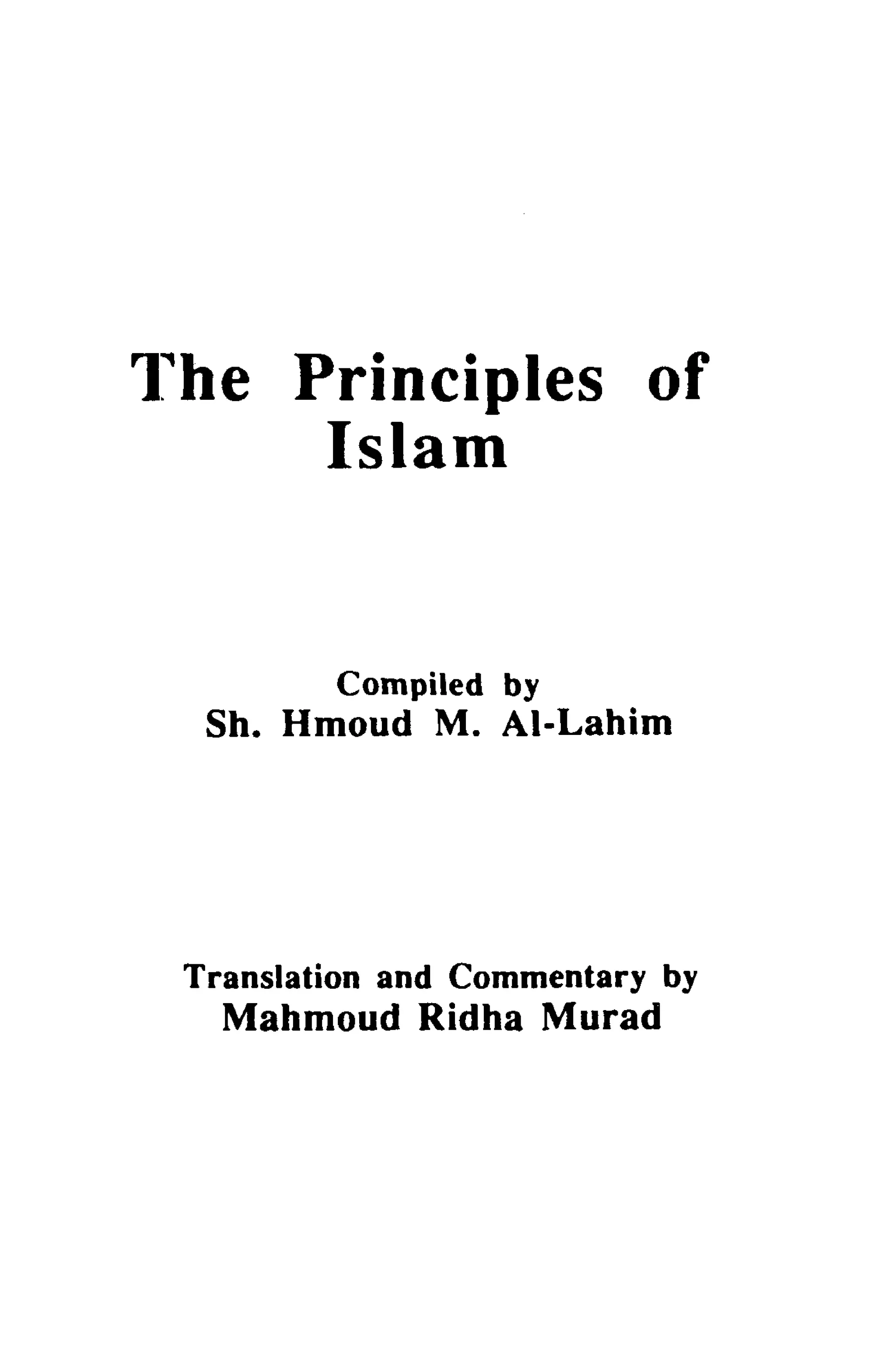 The Principles of Islam | PDF