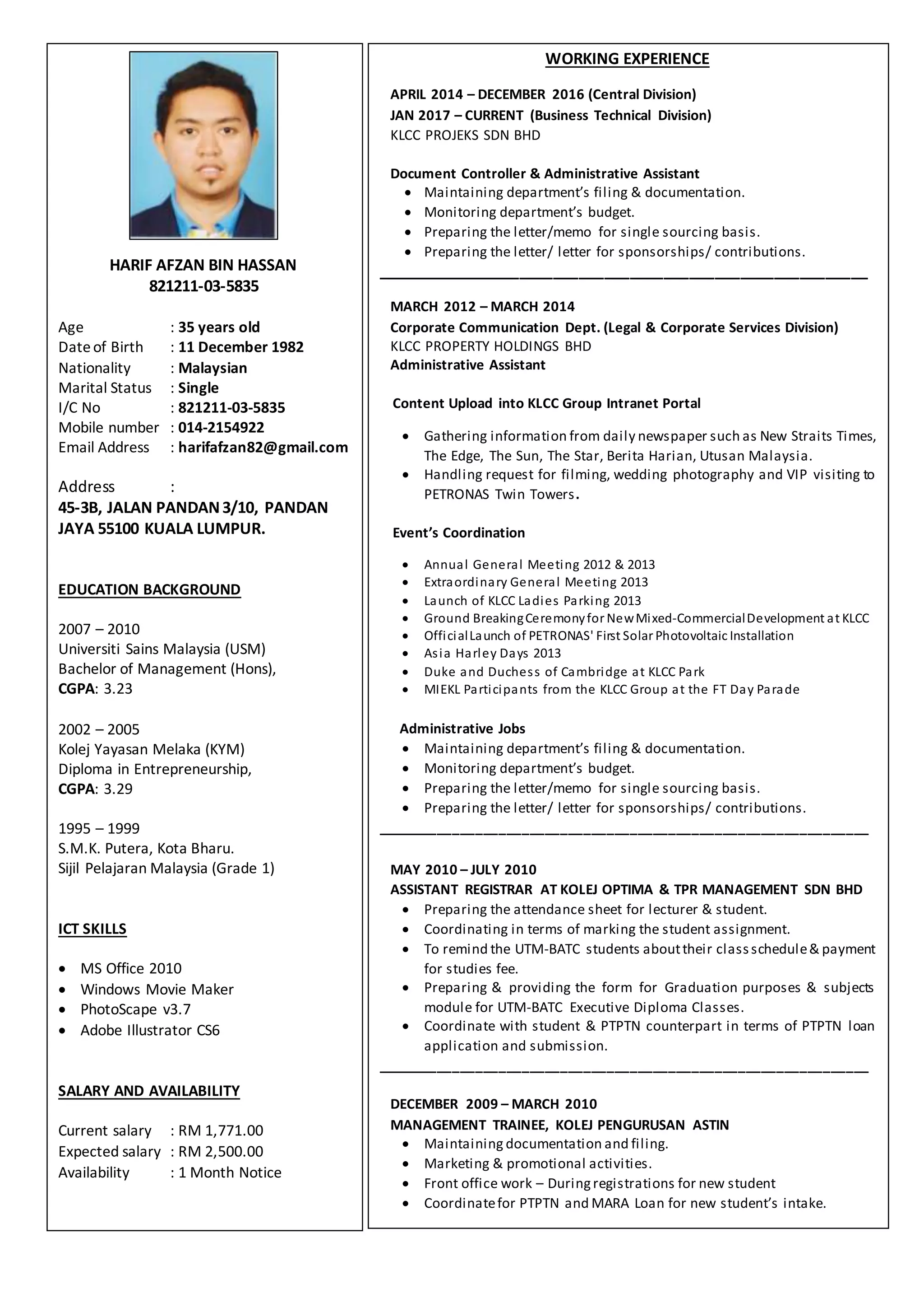 RESUME MS WORD | DOCX