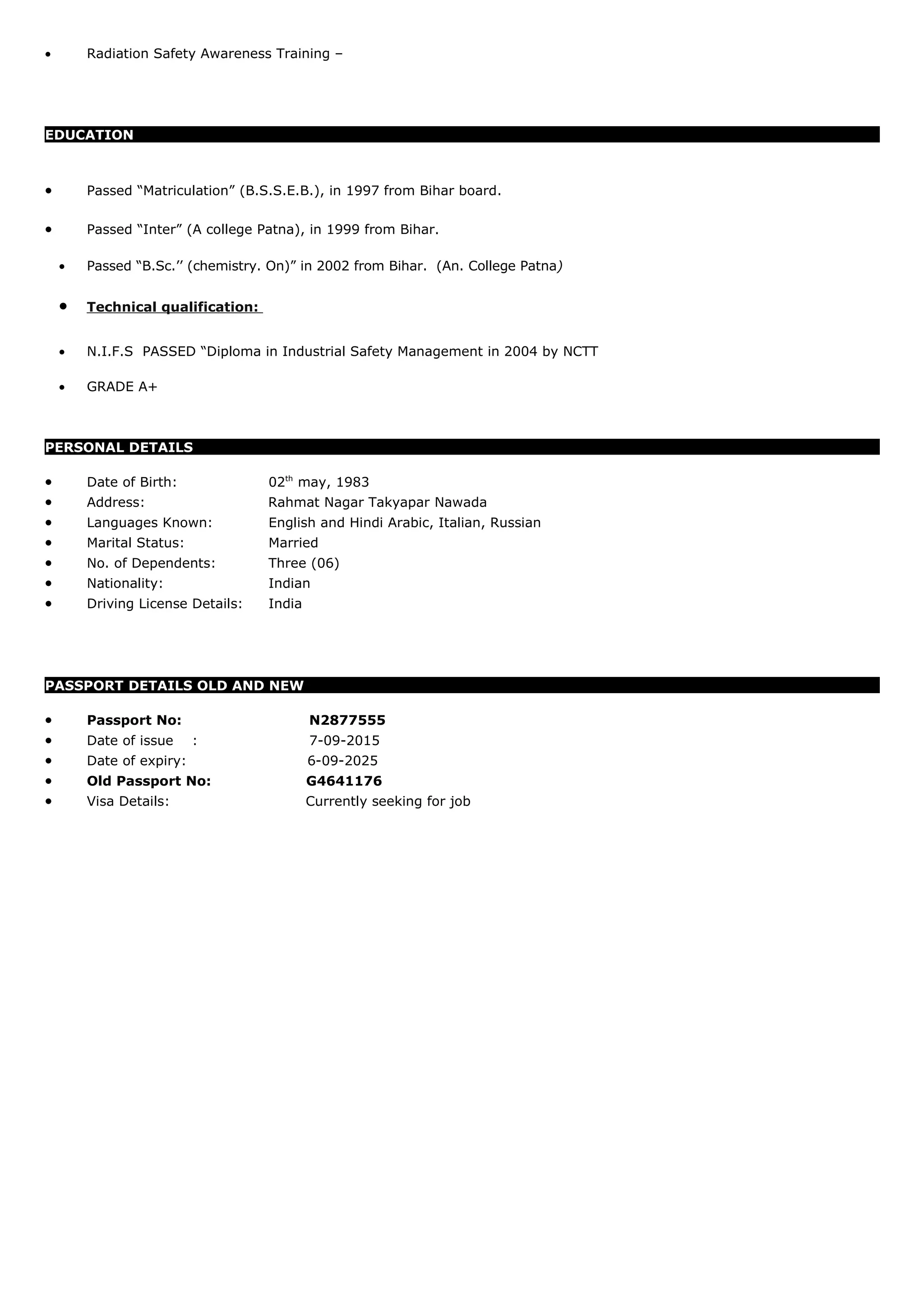 afzal malick updated HSE RESUME 30-08-2016 | PDF