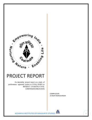 COAL INDIA PROJECT REPORT | DOCX