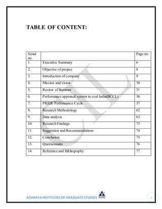 COAL INDIA PROJECT REPORT | DOCX